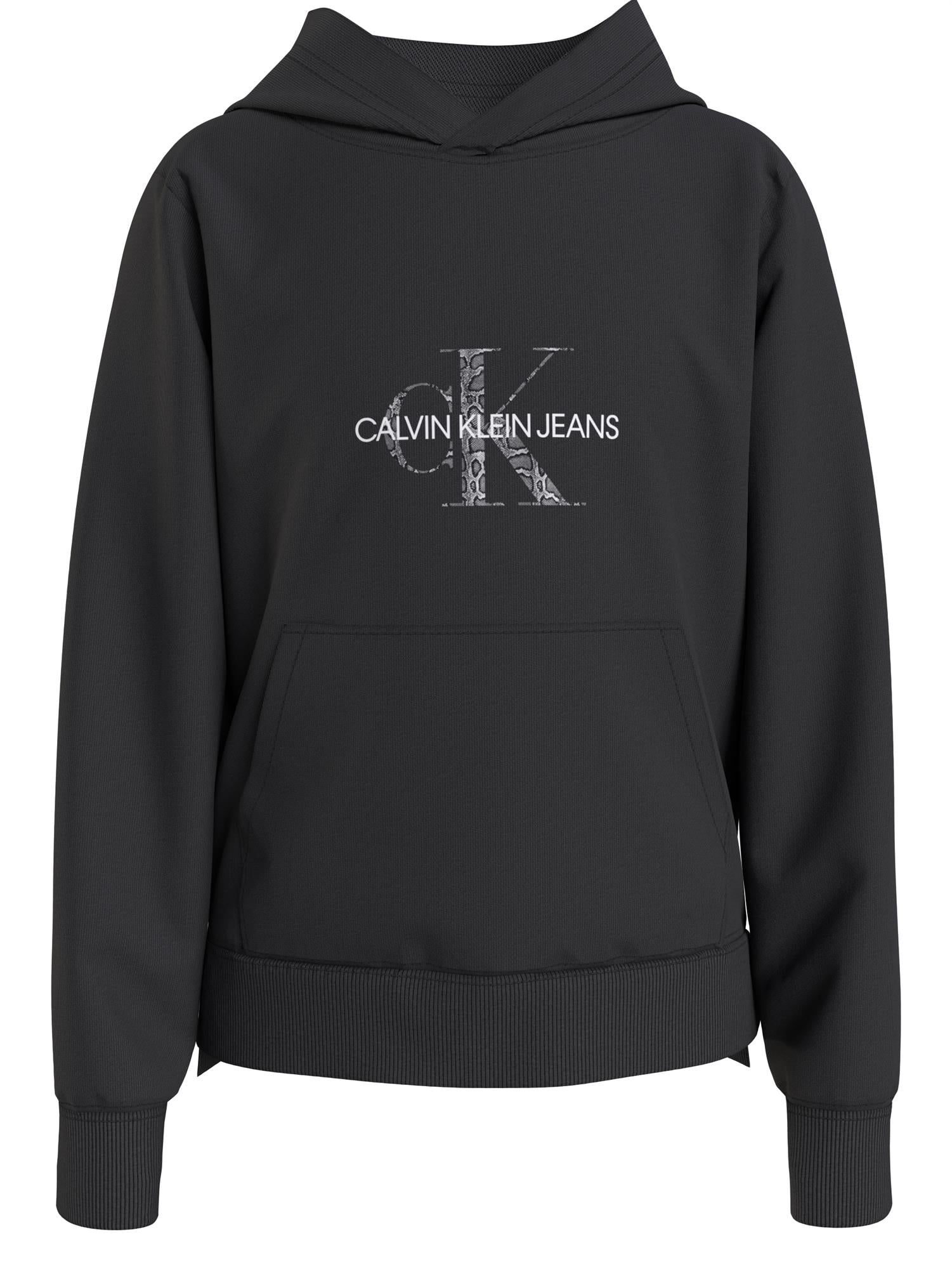 Calvin Klein - Girls - Reptile Skin Monogram Hoodie Regular Fit ...
