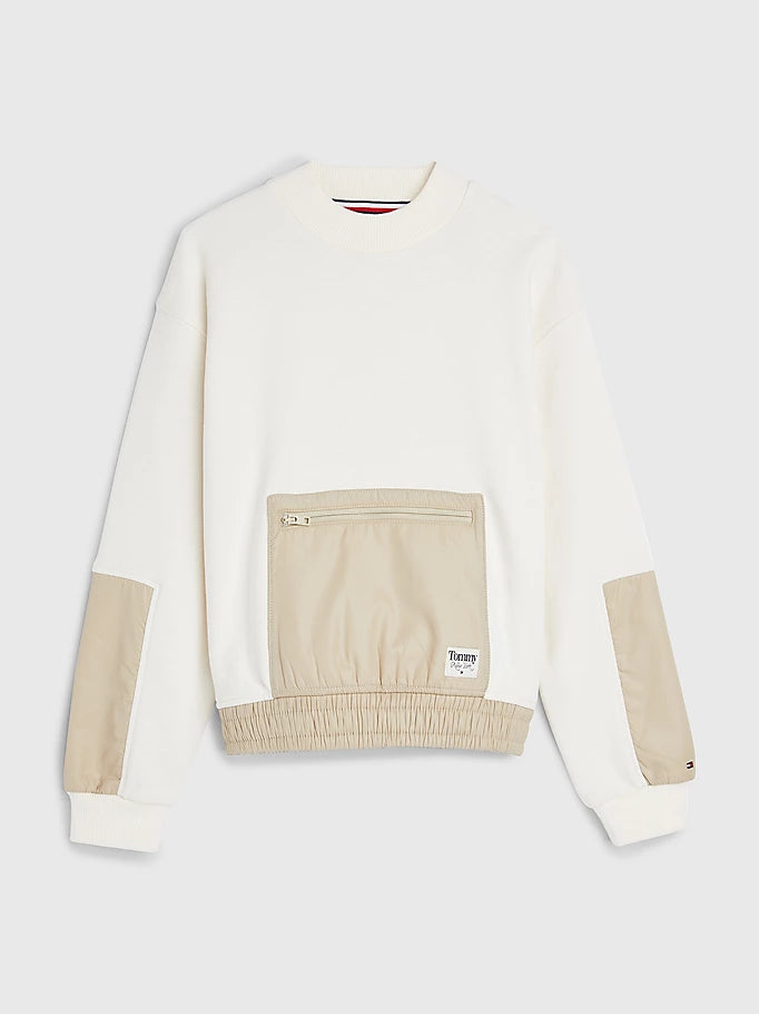 Tommy hilfiger - Girls - panelled zip pocket sweatshirt - slightly dro ...