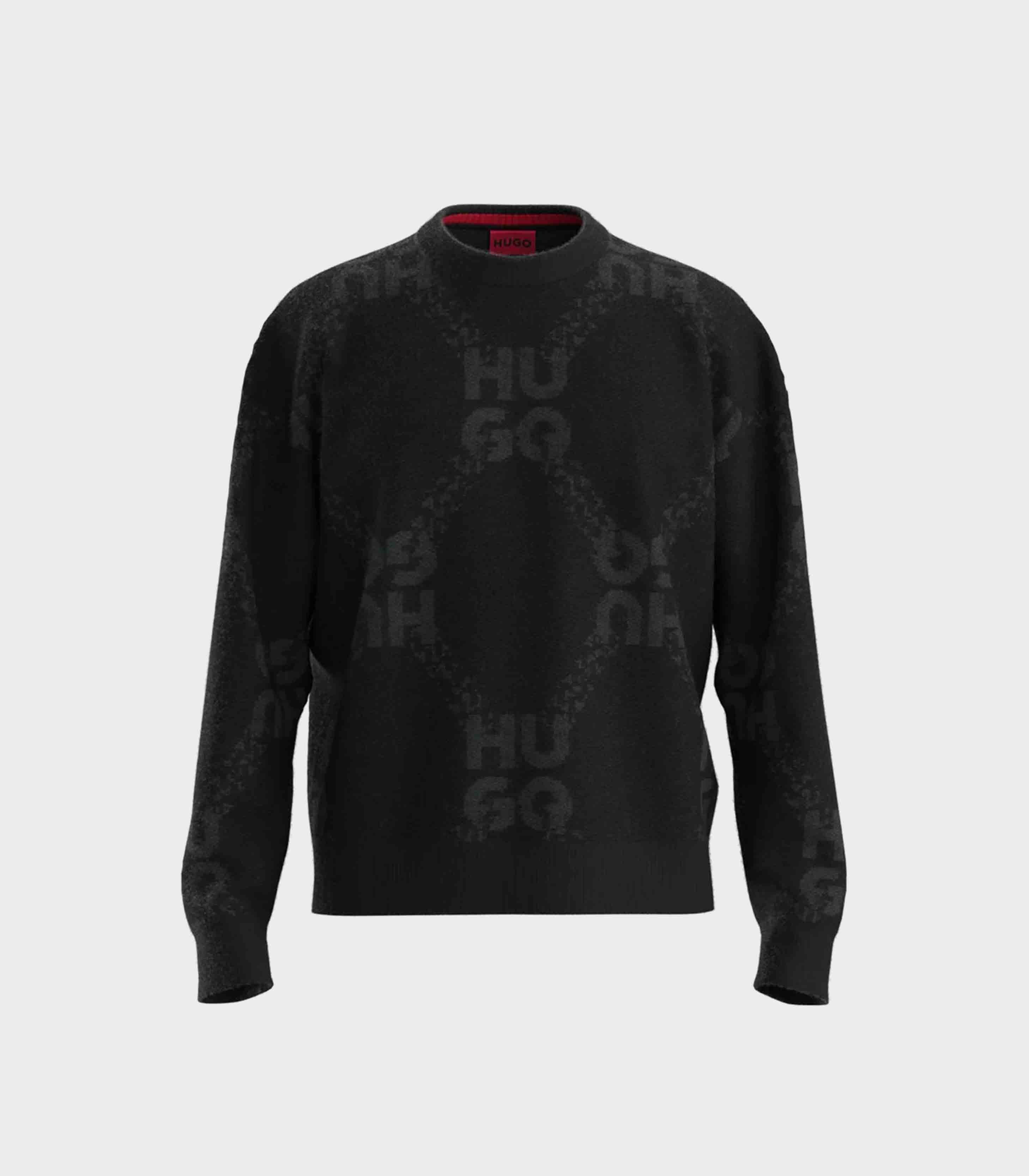 HUGO - Sylor Regular Fit Pique Mono Chain Knitted Jumper – dstore Egypt